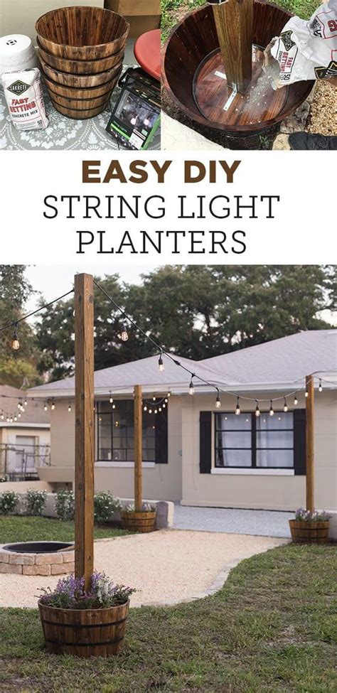 Diy String Light Planters Jenna Sue Design Backyard Backyard Decor