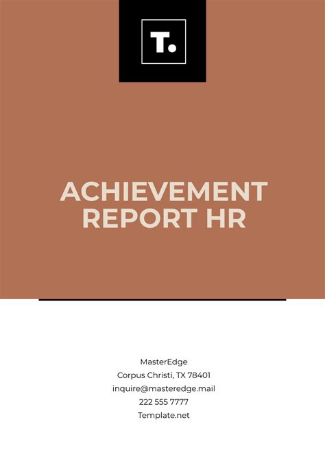 Free Achievement Report Hr Template To Edit Online