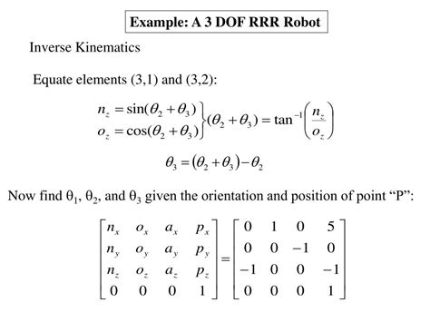 Ppt Kinematics Analysis Of Robots Part 3 Powerpoint Presentation