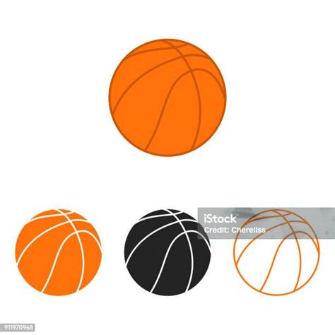 농구 볼 세트입니다 농구 볼의 벡터 실루엣 벡터 아이콘 흰색 배경에 고립입니다 평면 벡터 컬렉션입니다 가죽에 대한 스톡 벡터 아트 및 기타 이미지 Istock