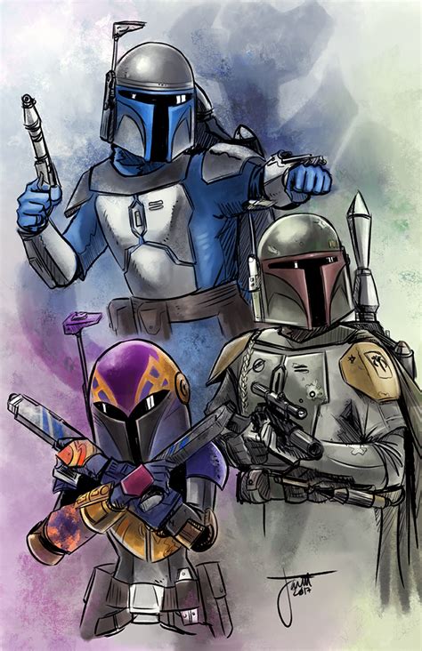 Star Wars Boba Fett Jango Fett Sabine Wren 11 X 17 Print · Art By Jarett · Online Store