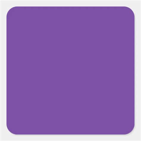 663399 Solid Color Purple Background Template Square Sticker Zazzle