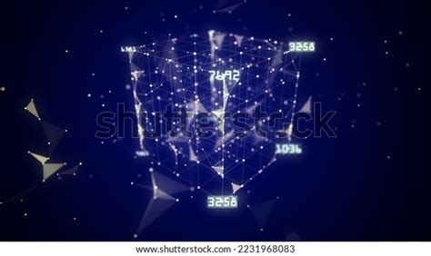 Technology Blockchain Concept Visualization Dynamic Flow Stock