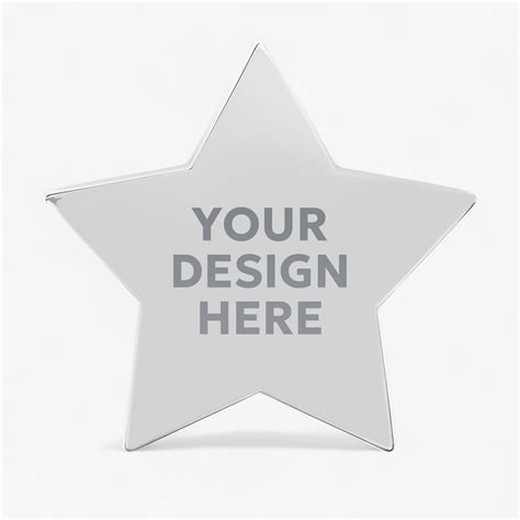 Personalized Logo Silver Star Paperweight Corporate Ts