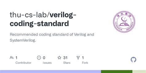 Github Thu Cs Labverilog Coding Standard Recommended Coding