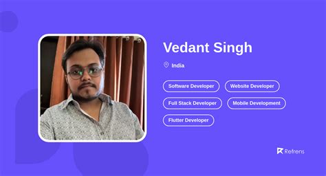 Vedant Singh Website Developer Refrens