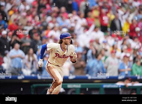 Philadelphia Phillies Alec Bohm In Action During A Baseball Game