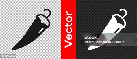 투명 한 배경에 고립 된 블랙 핫 칠리 페퍼 포드 아이콘 식료품 요리 제품 조미료 및 향신료 패키지 요리 책 디자인 벡터 건강한 생활방식에 대한 스톡 벡터 아트 및 기타