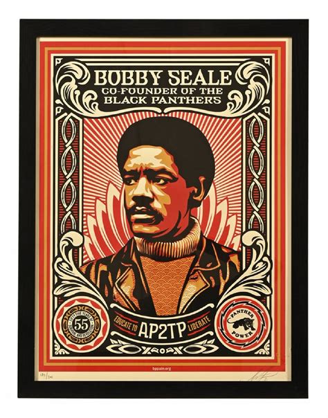 Shepard Fairey Bobby Seale Co Founder Of The Black Panthers Mutualart