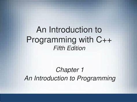 ppt an introduction to programming with c fifth edition powerpoint