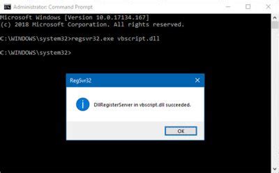 Failed To Register A VB Script DLL On Windows