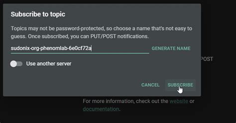 Sudonix Create A Self Hosted Instance Of Ntfy