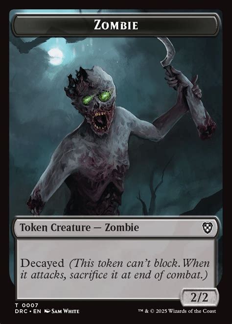 Zombie Token Aetherdrift Commander Decks Foil Commander Card Kingdom