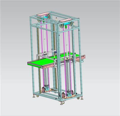 多级气缸提升机3d模型下载 制造云