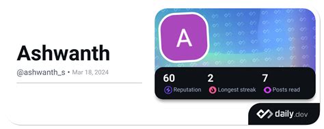 Ashwanth Ashwanths Dailydev