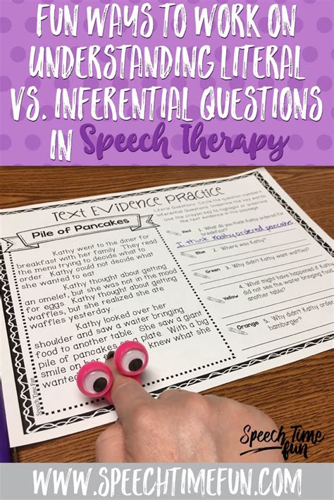 Fun Ways To Understand Literal Vs Inferential In Speech Therapy