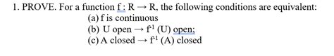 Solved PROVE For A Function F RR The Following Chegg