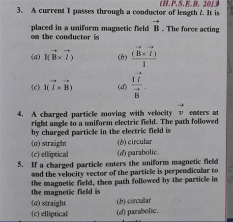 If A Charged Particle Enters The Uniform Magnetic Field And The Velocity