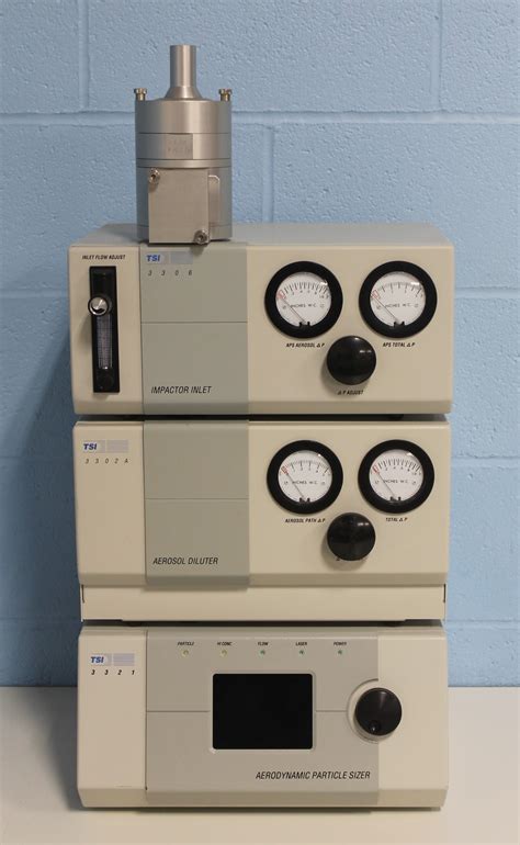 Tsi Aerodynamic Particle Sizer 3321 Spectrometer With Aerosol Diluter Model 3302a And Impactor