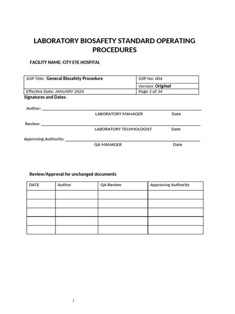 City Eye Hospital Biosafety Sop Pdf Personal Protective Equipment