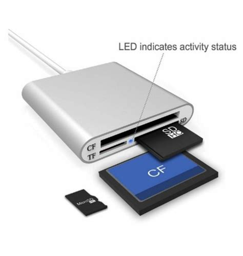 3in1 Usb 30 마이크로 Sd Tf Sd Cf 메모리 카드 리더기 Otg 라이터 컴팩트 플래시 아이패드 프로 화웨이 맥북