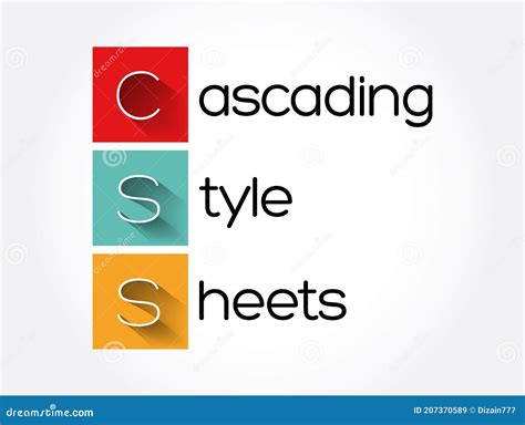 Css Meaning Cascading Style Sheets Royalty Free Stock Image 336905722