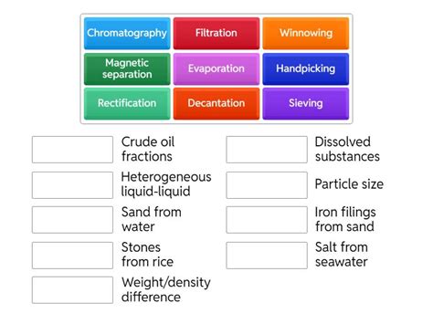 Separating Mixtures Match Up