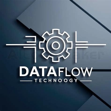 Logo Design For Dataflow Streamlined Engine Symbolizing Technological