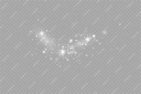 하얀 마법의 먼지 입자 빛나는 빛 입자크리스마스 반짝이 입자 조명 효과 프리미엄 벡터