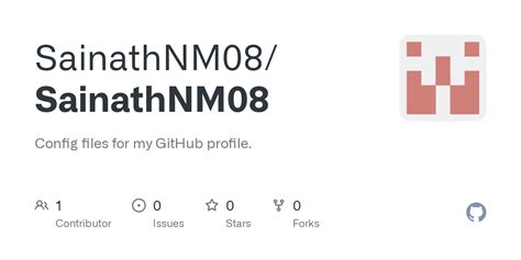 Github Sainathnm Sainathnm Config Files For My Github Profile