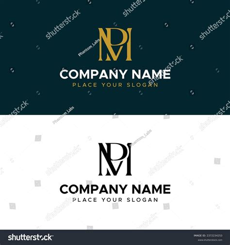 Mp Initials Letter Monogram Gold Minimalist Stock Vector Royalty Free