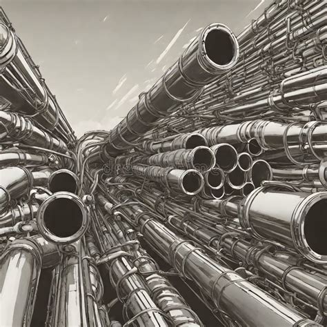 Large Pipelines Ai Generatet Stock Illustration Illustration Of Pipelines Industry 298769347