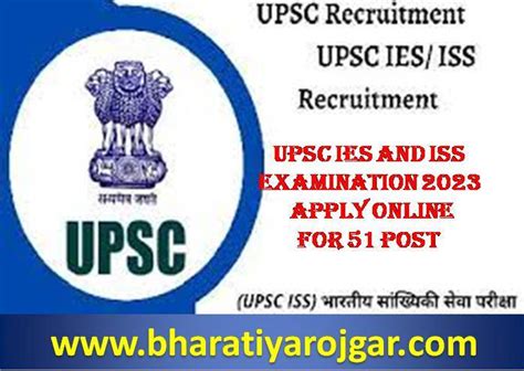 Upsc Ies And Iss Examination 2024 Apply Online For 48 Post Bharatiya