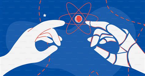 Two Hands Touching Each Other With An Object In The Middle Vector