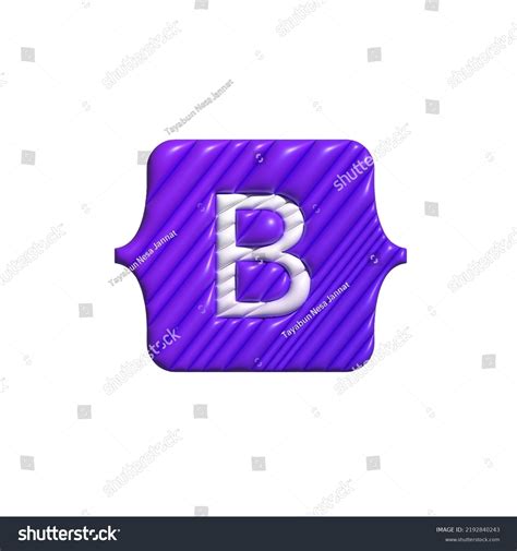 Realistic 3d Rendering Bootstrap Logo Icon Stock Illustration