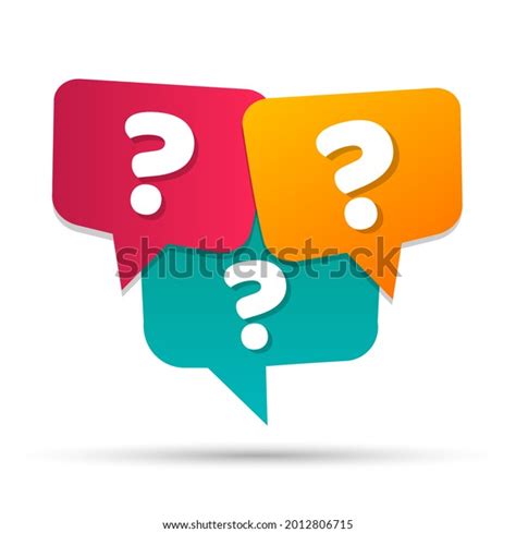 Speech Bubbles Colourful Question Mark Vector Stock Vector Royalty Free 2012806715 Shutterstock
