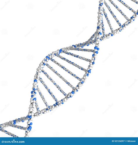 Dna Molecule 3d Render On A White Background Stock Illustration Illustration Of Ball