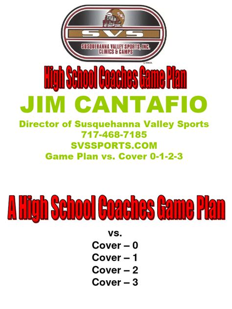 High School Coaches Game Plan Vs Coverages Ppt Download Free Pdf