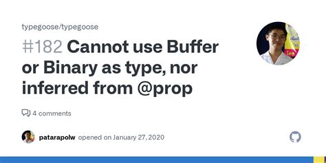 cannot use buffer or binary as type nor inferred from prop · issue 182 · typegoose typegoose
