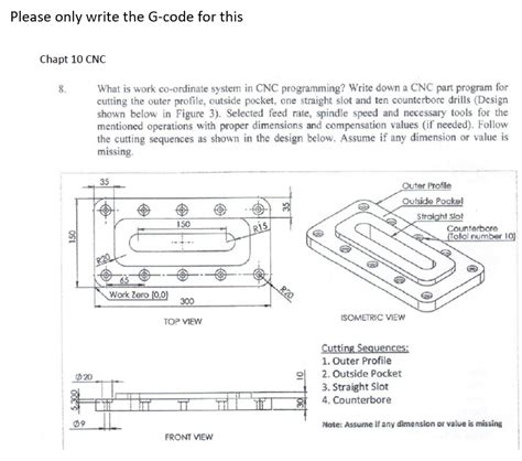 Solved Please Only Write The G Code For This Chapt CNC Chegg