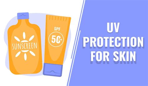 Uv Protection For Skin Banner Vector Poster With Sunscreen Lotions