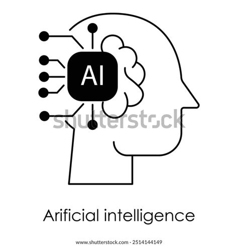 Vector Icon Artificial Intelligence Head Ai Stock Vector Royalty Free 2514144149 Shutterstock
