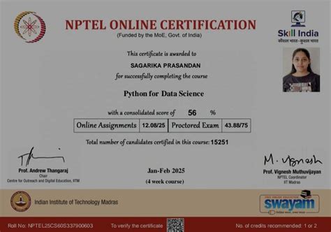nptel pythonfordatascience skillindia iitmadras datascience