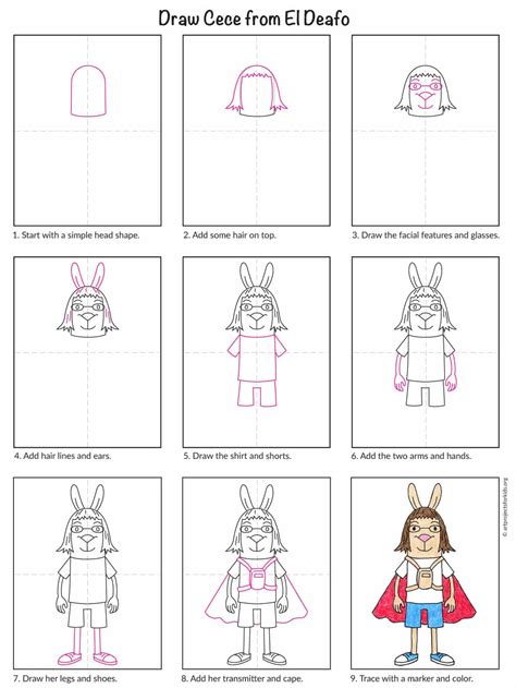 Tips On How To Draw Cece From El Deafo Simple Step By Step Artwork
