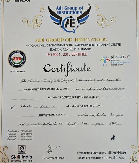 Im Excited To Share My Educational Milestone That I Have Completed Diploma In Construction