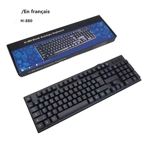 Cheepum Wireless Mini Keyboard French Wired Keyboard Usb 104 Keys