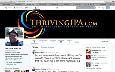 Its Michelle Matlock Follow Me On Twitter