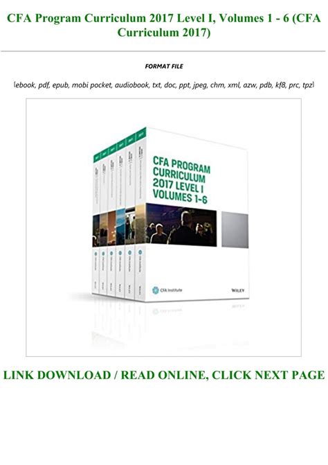 Best PDF CFA Program Curriculum Level I Volumes CFA Curriculum Full Acces