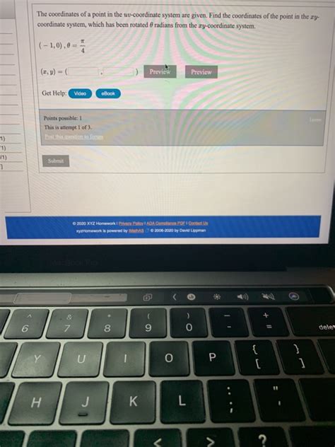 Solved The Coordinates Of A Point In The Uv Coordinate