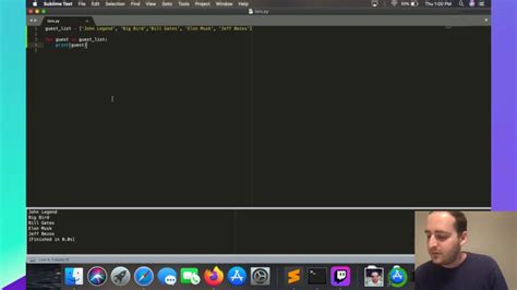 Python Crash Course Chapter 3 Continued Youtube